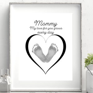 Footprint Handprint Art, Baby Keepsake, Mother's Day/birthday/new Baby ...