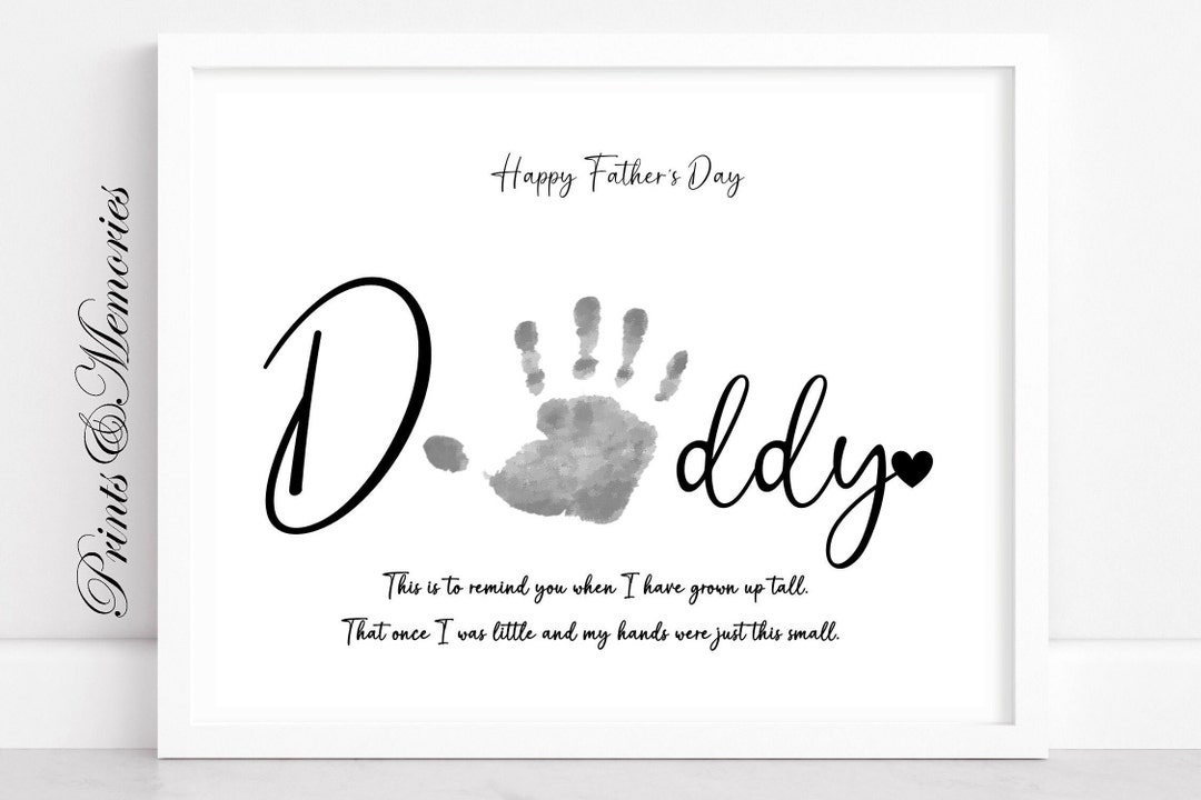 Father's Day Craft for Kids, Dad Gift, Handprint Art Poem, Baby ...