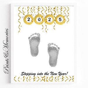 New Year 2025 Footprint Art: Baby Keepsake Printable (digital Download ...