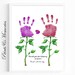 Thank You for Helping Us Grow, Flower Handprint Art, Siblings Gift, 2 ...