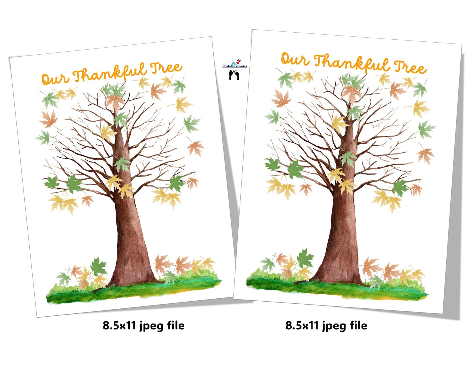Thanksgiving Fingerprint Art Craft – Thankful Tree Family Activity ...