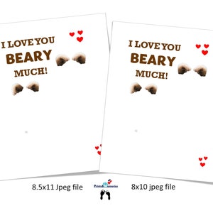 I (we) Love You Beary Much, Bear Footprint Art, Animal Footprint, Valentine's Day Craft for Baby ...