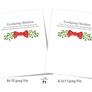 Everlasting Mistletoe Handprint Poem, Christmas Craft, Handprint Art ...