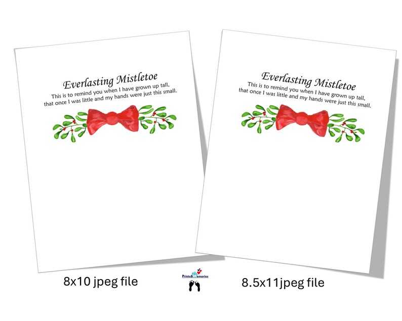 Mistletoe Handprint Poem Art: Christmas Keepsake (digital Download) - Etsy