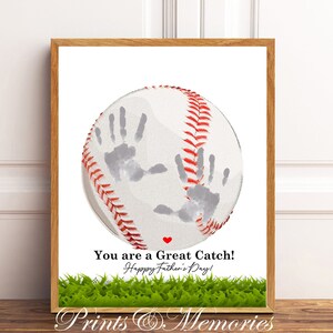 Father's Day Craft for Kids, Baseball Handprint Art, Father's Day ...
