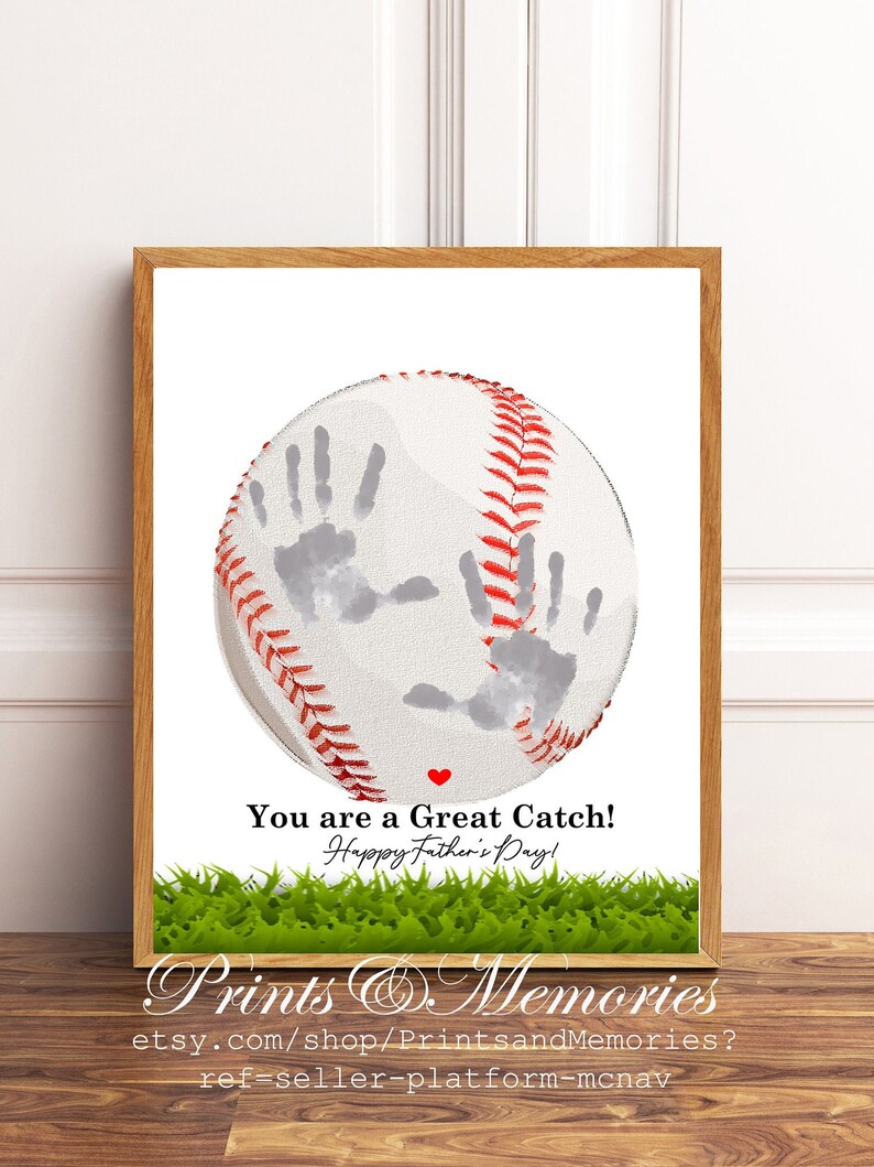 Father's Day Craft for Kids Baseball Handprint Art - Etsy