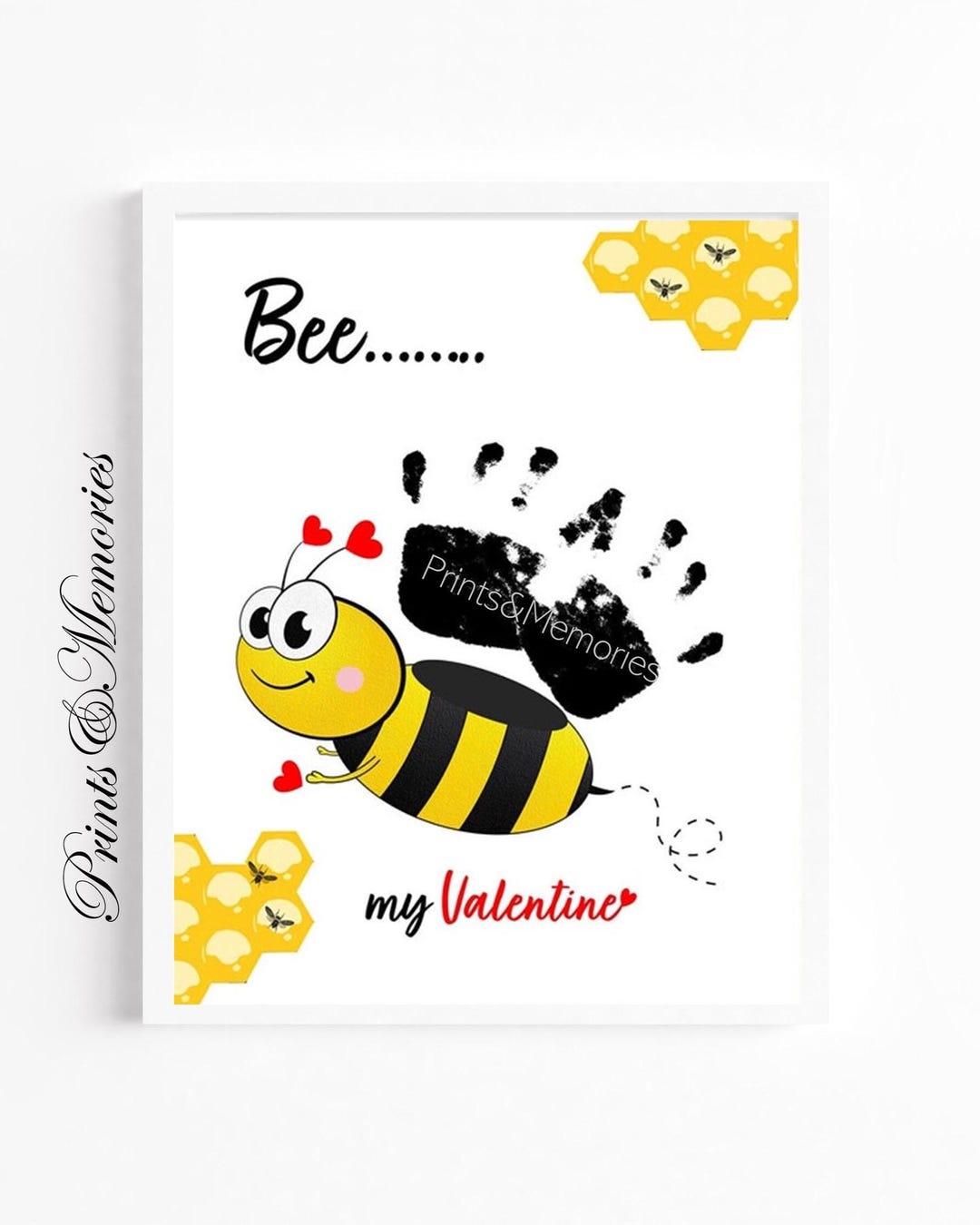 Bee Handprint Valentine's Day Art, DIY Kid Craft (digital Download) - Etsy