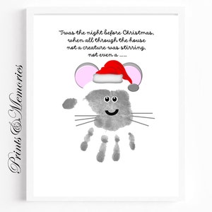Twas the Night Before Christmas, Mouse Handprint Art, Christmas ...