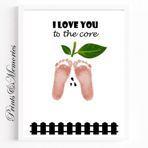 I Love You to the Core Apple Footprint Craft, Apple Craft, Toddler ...