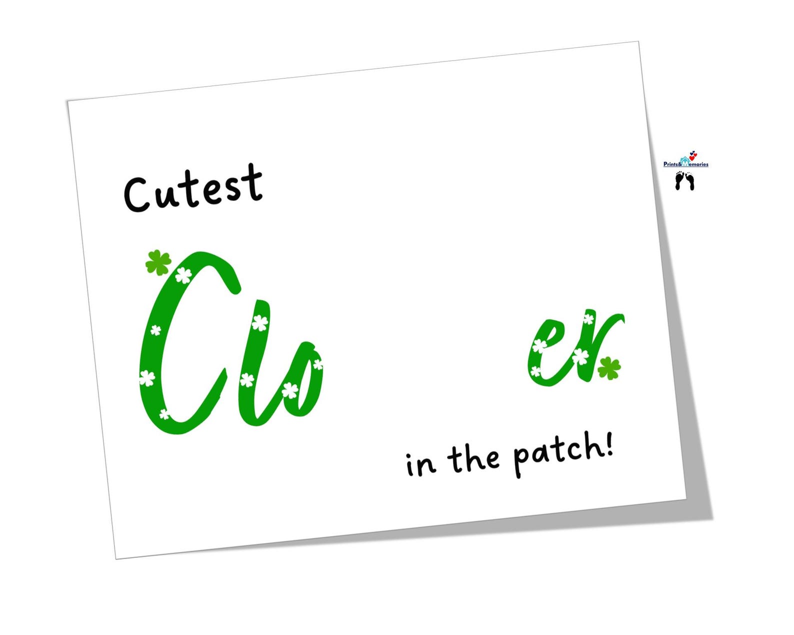 Clover Footprint Art: St. Patrick's Day Keepsake (printable) - Etsy