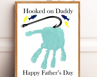 Father's Day Gift for Dad Hooked on Daddy Fishing - Etsy