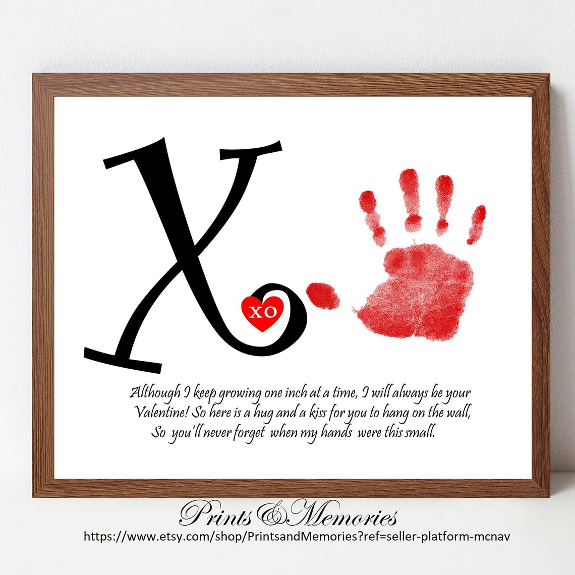 XO Handprint Art Valentine's Day Craft for Kids Hugs and - Etsy