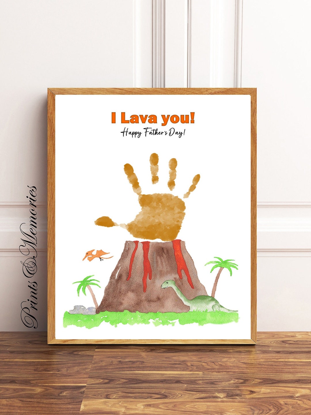 Volcano Handprint Art: I Lava You Father's Day Craft (digital Download ...