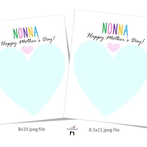 Nonna, Happy Mother's Day Gift for Nonna, Handprint Art, Keepsake ...