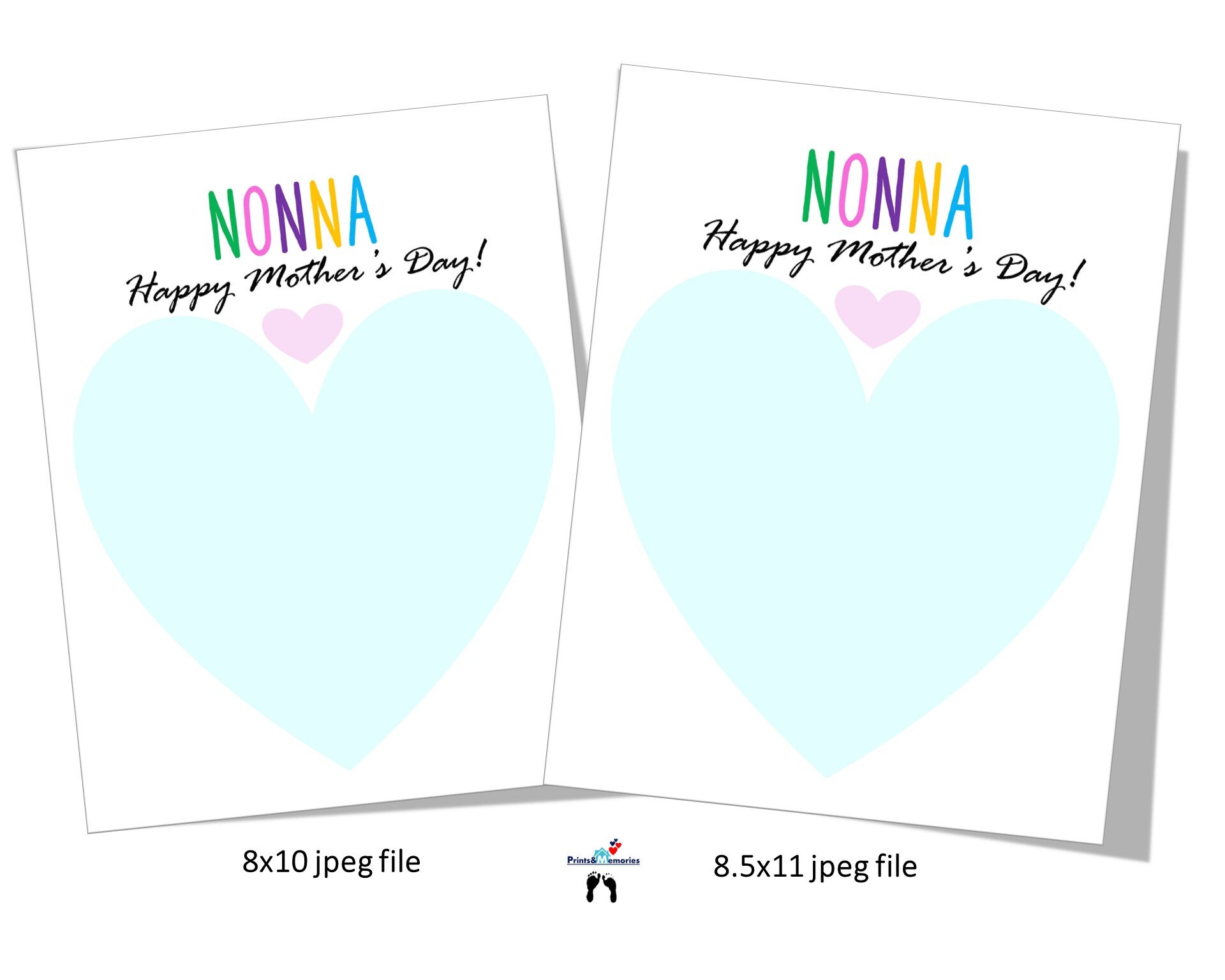 Nonna Happy Mother's Day Gift for Nonna Handprint Art - Etsy