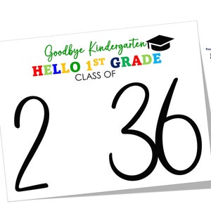 Goodbye Kindergarten, Hello 1st Grade, Graduation Handprint Art, Last ...