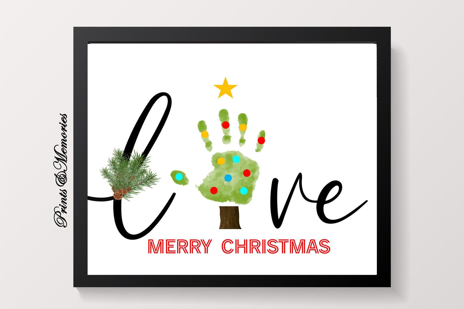 Christmas Tree Handprint Art: DIY Kid Craft (printable Template) - Etsy
