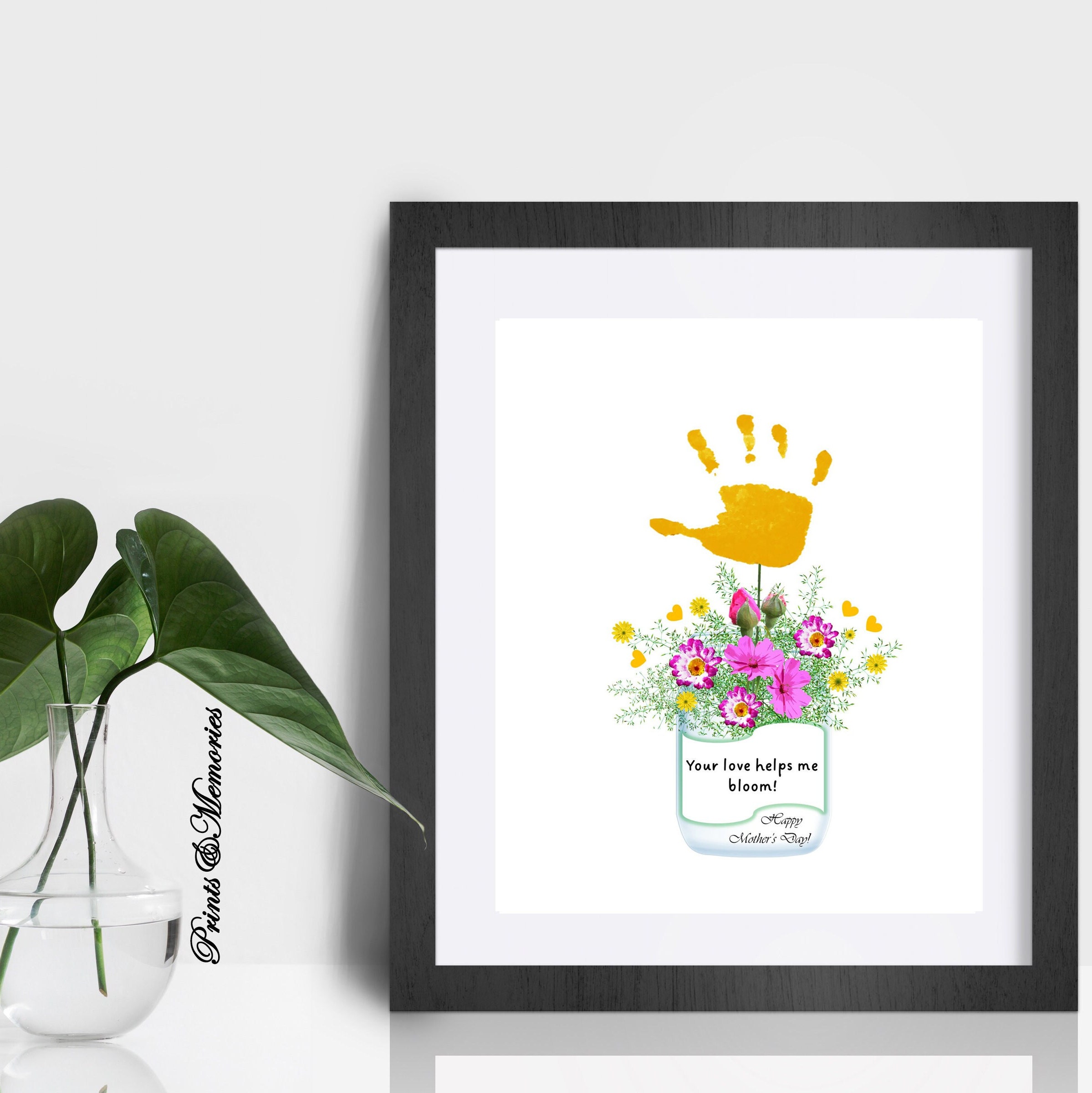 Flower Handprint Art: Mother's Day Keepsake Craft (digital Download) - Etsy