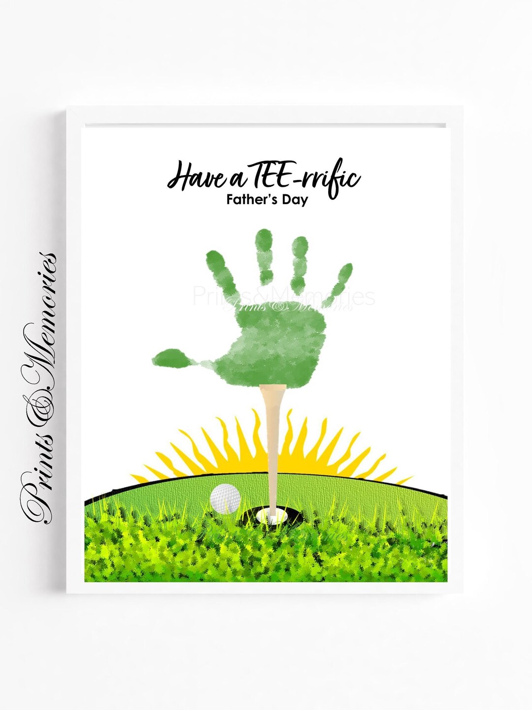 Golf Footprint Handprint Art, Have a Tee-rrific Father's Day, Gift for ...