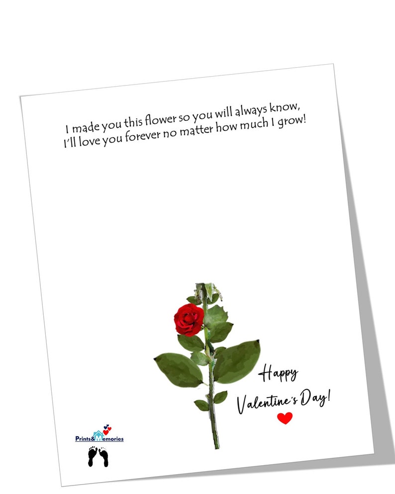 Valentines Handprint Poem Roses Handprint Valentine's - Etsy