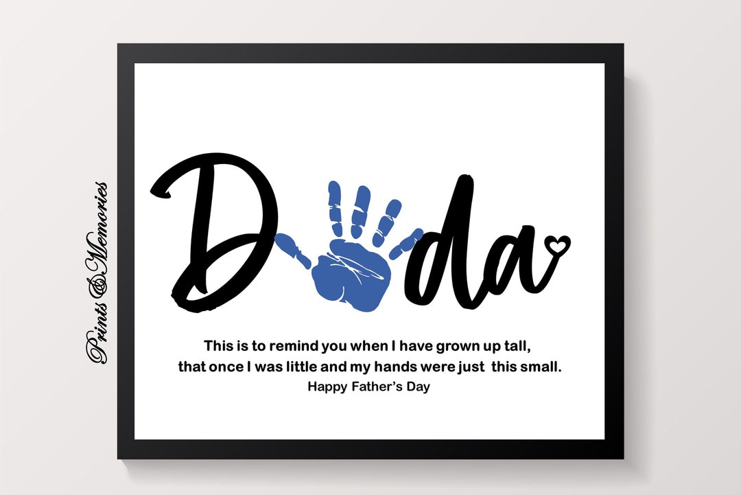 Dada Handprint Poem, Gift for Dada, Daddy/grandparent Gift, Father's ...