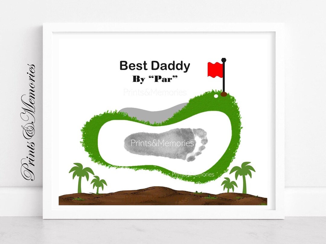 Father's Day/birthday Gift for Dad, Golf Footprint Art, Best Daddy by ...
