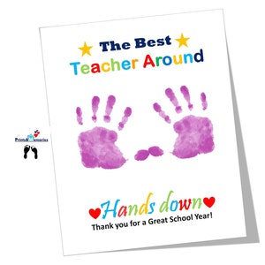 The Best Teacher Around, Hands Down, End of School Year, Gift for ...