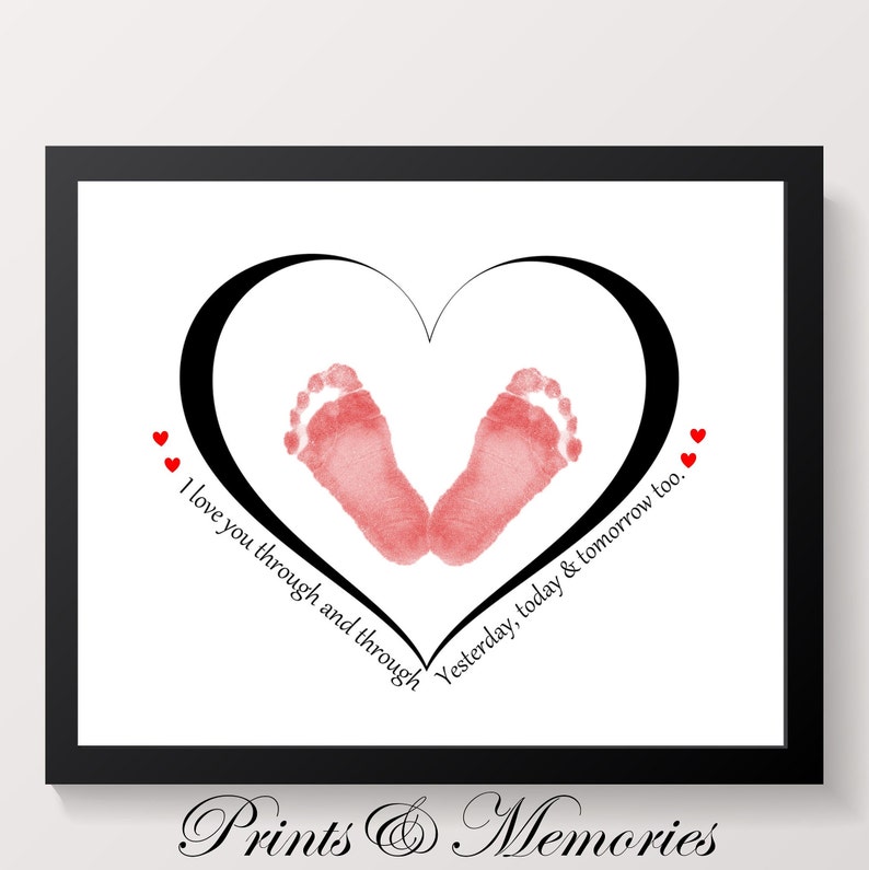 I Love You Through and Through Poem Valentines Handprint - Etsy