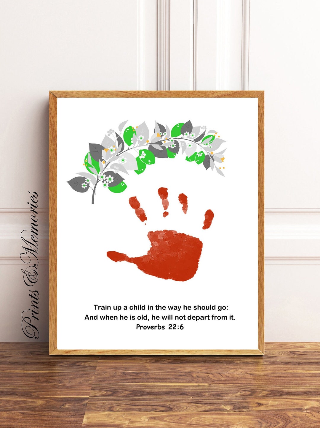 Proverbs 22:6, Train up a Child in the Way He Should Go, Handprint Art ...