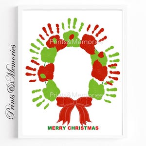 Christmas Handprint Wreath Keepsake: DIY Wall Art (digital File) - Etsy