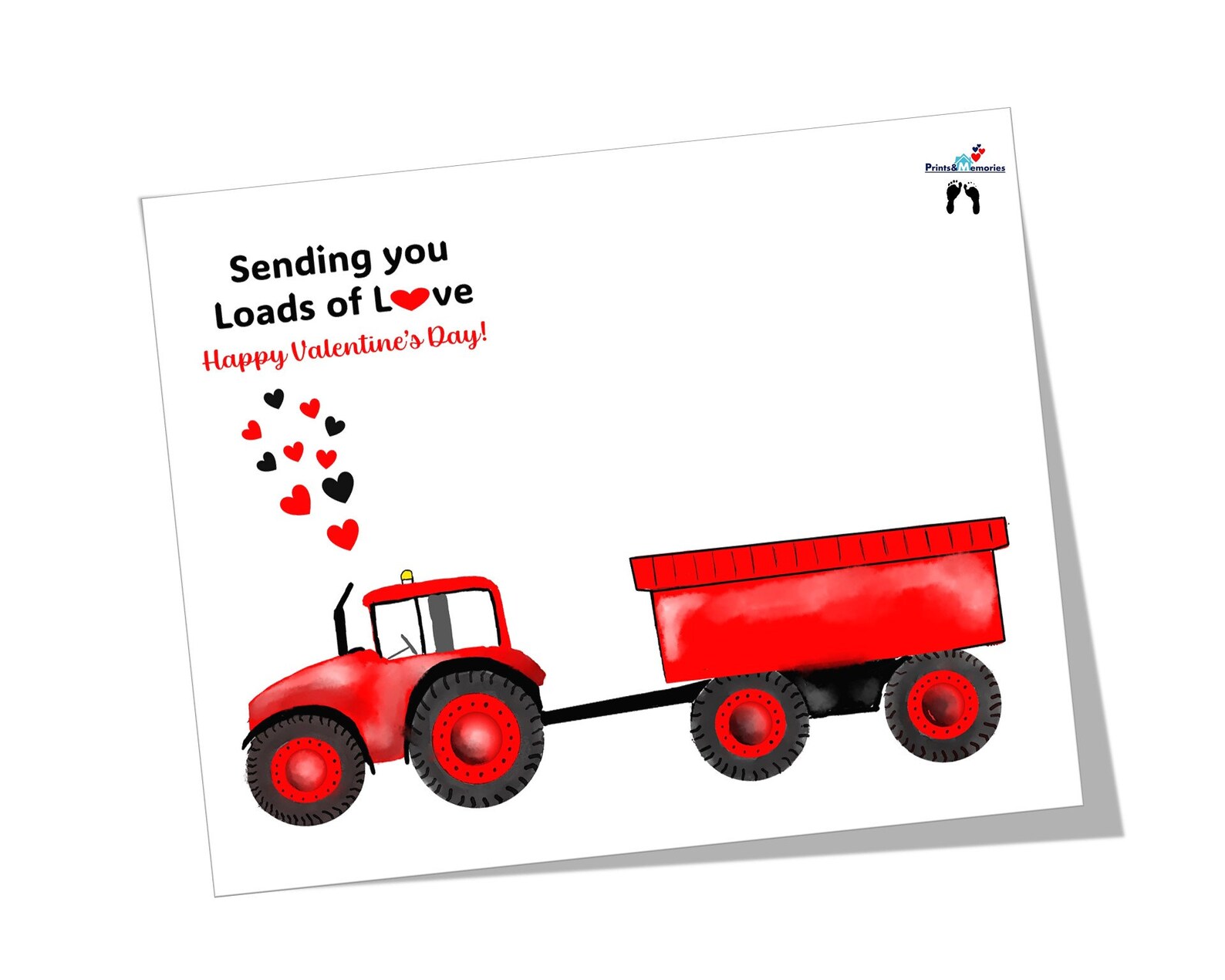 Valentine's Day Handprint Art: Tractor Craft for Kids (digital Download ...