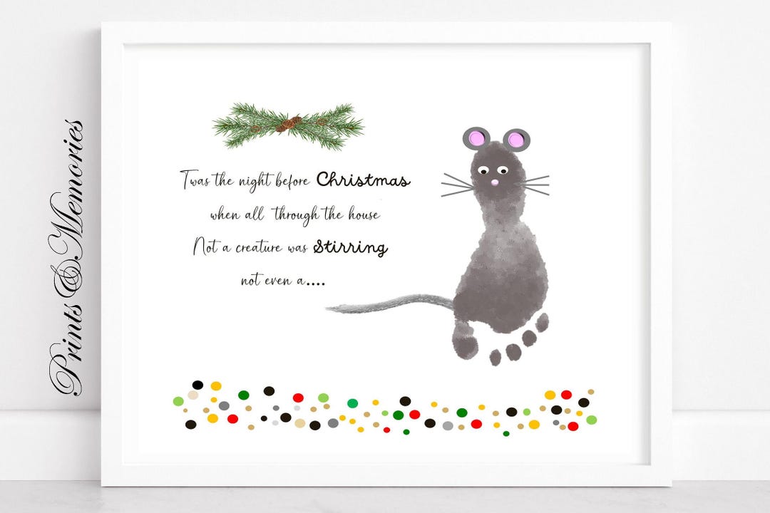 Christmas Mouse Footprint Art: 'twas the Night Before Christmas ...