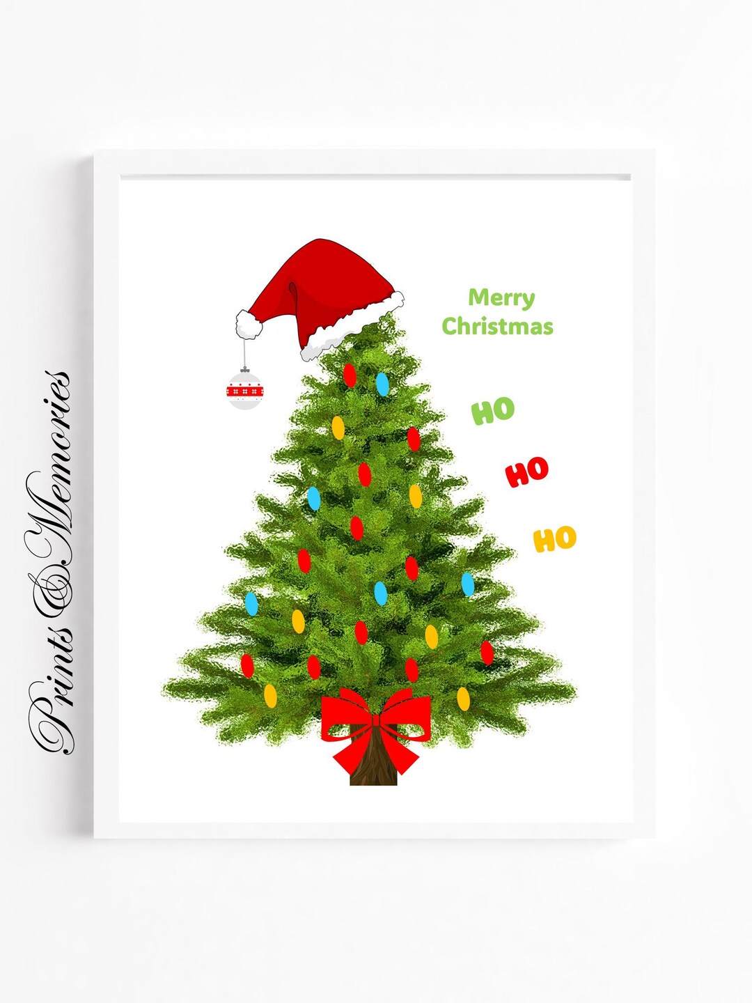 Christmas Fingerprint Art, Christmas Handprint Art, DIY Art Card ...