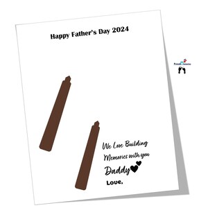 We Love Building Memories With You Daddy, 2 Hammer Footprints, Father's ...