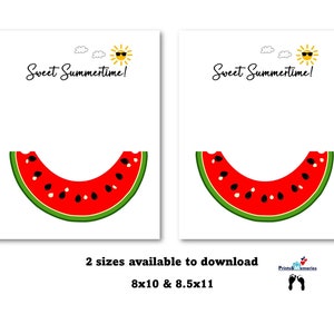 Watermelon Handprint, Sweet Summertime Printable, Summer Craft for Kids ...