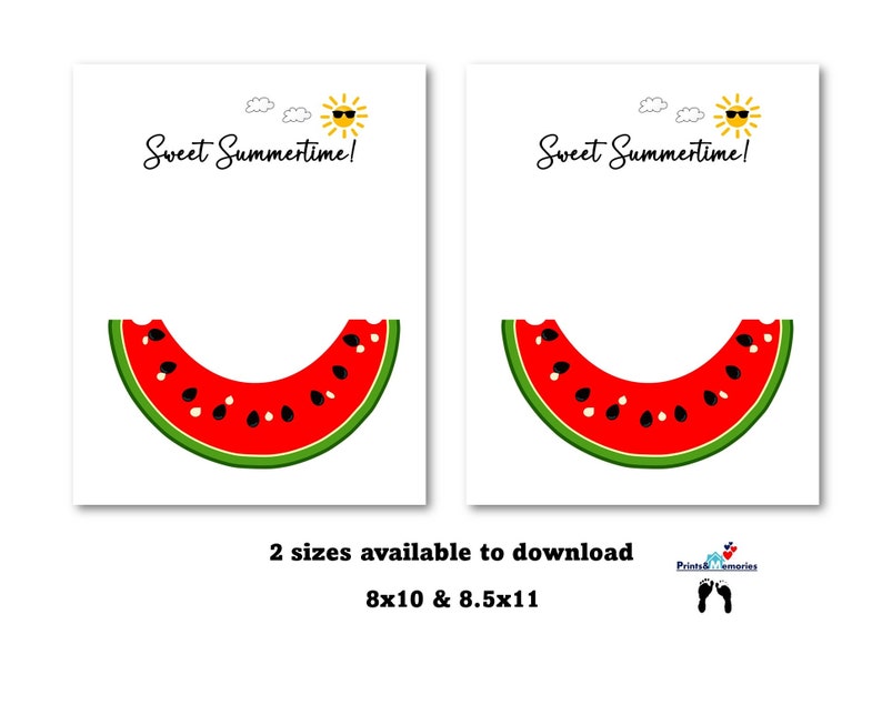 Watermelon Handprint Sweet Summertime Printable Summer Craft | Etsy