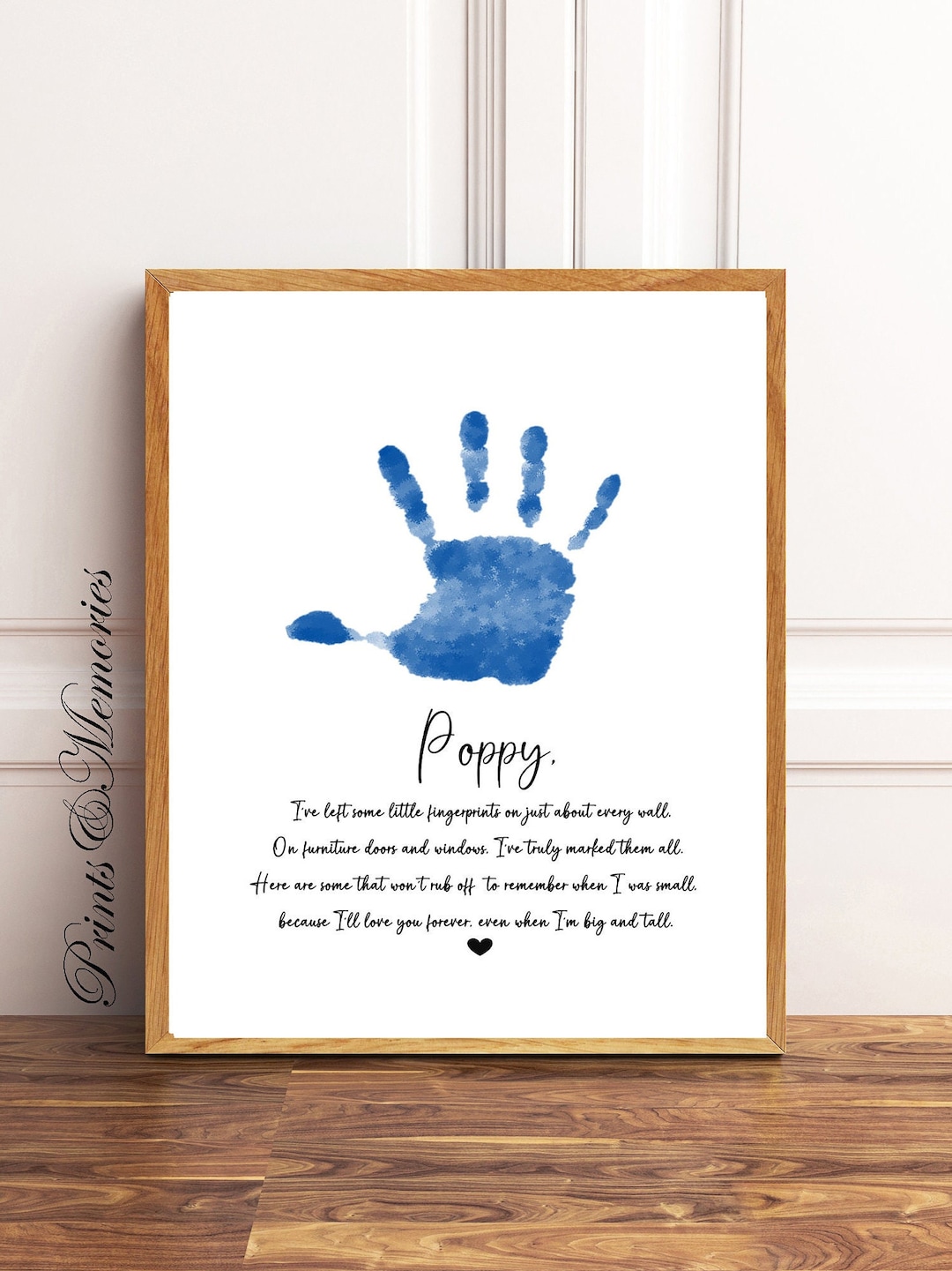 Poppy Handprint Art Poem, Father's Day Gift for Poppy, DIY Handprint ...