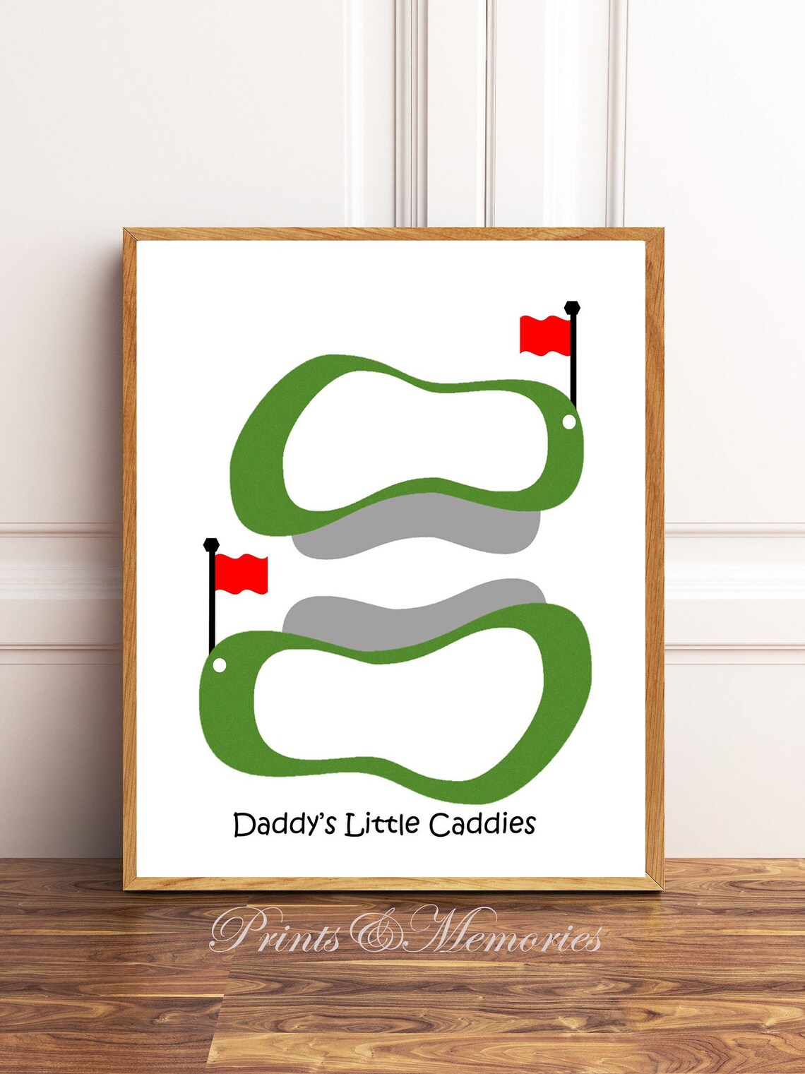 Golf Footprints Template Daddy's Little Caddies - Etsy