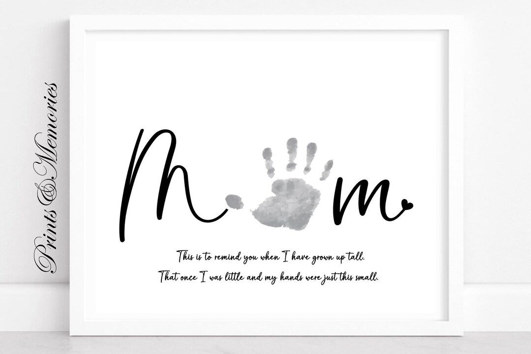 Mom Handprint Art, Gift for Mom, DIY Card, Birthday/mother's Day Gift ...