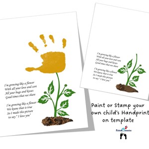 I'm Growing Like a Flower, Handprint Art, Baby Toddler Kid Craft ...
