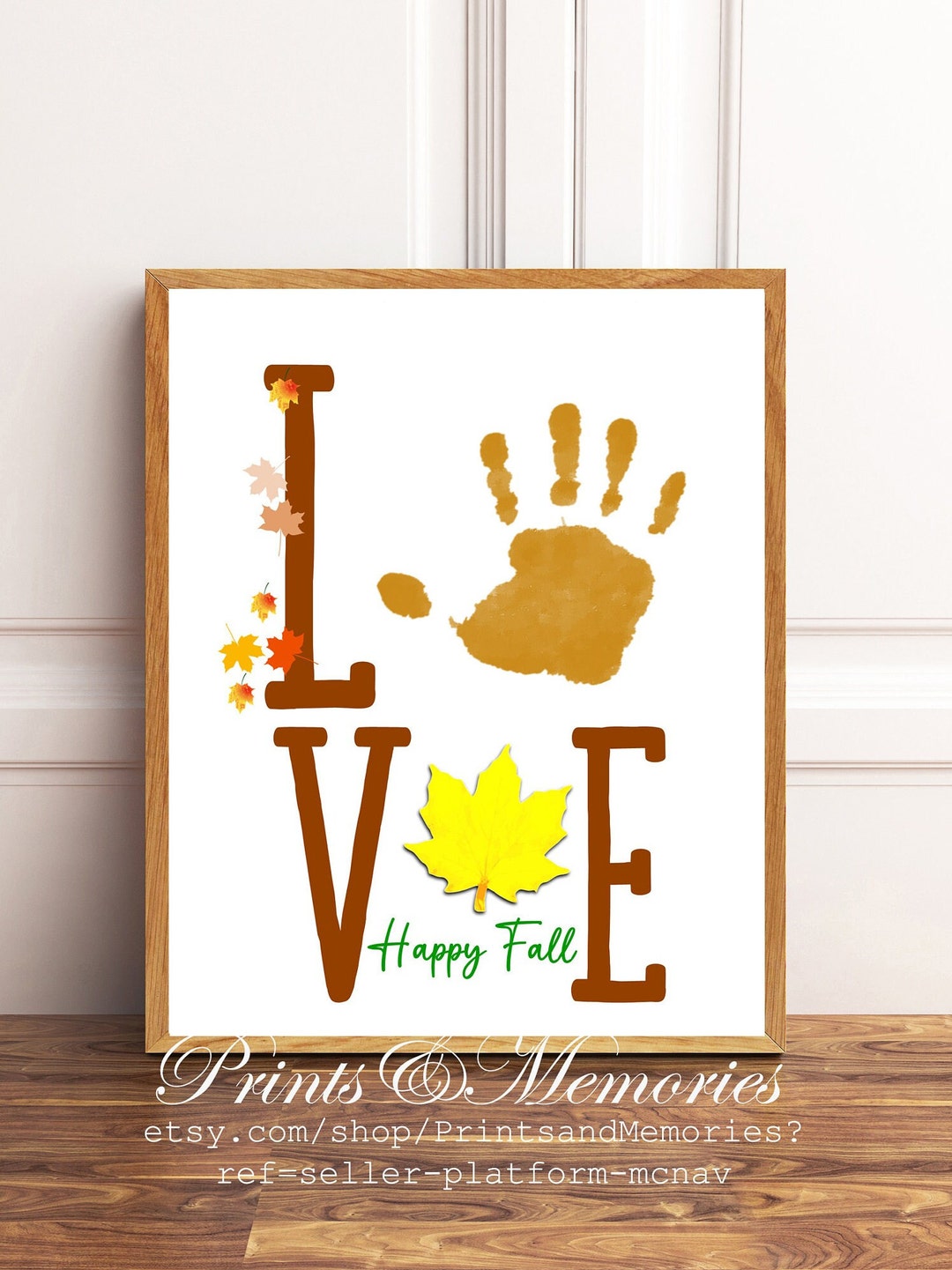 Love Fall Handprint Art, Fall Craft for Kids, Handprint Art Keepsake ...