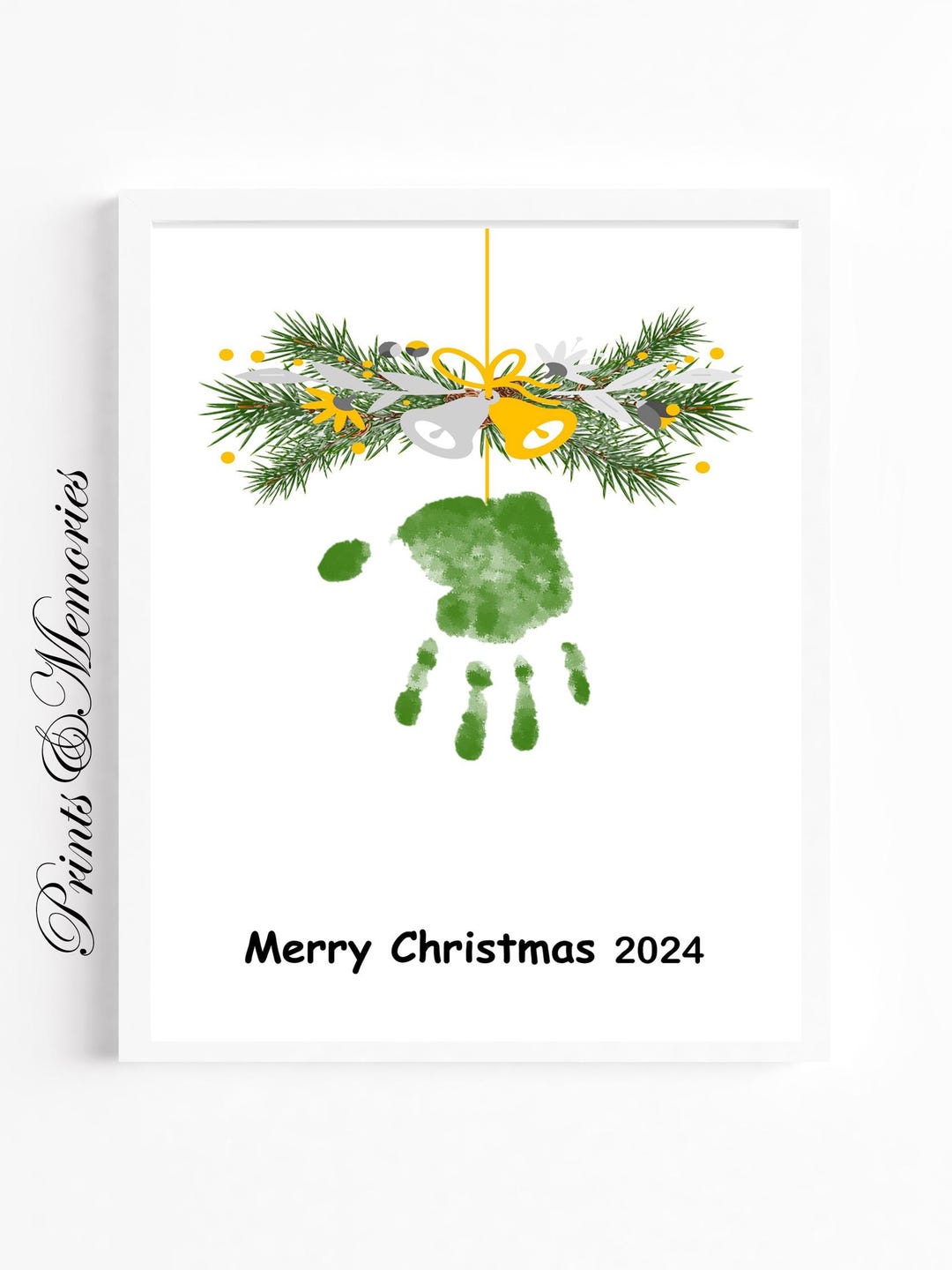 Merry Christmas 2024 Handprint Art, Christmas Card DIY, Baby Toddler ...