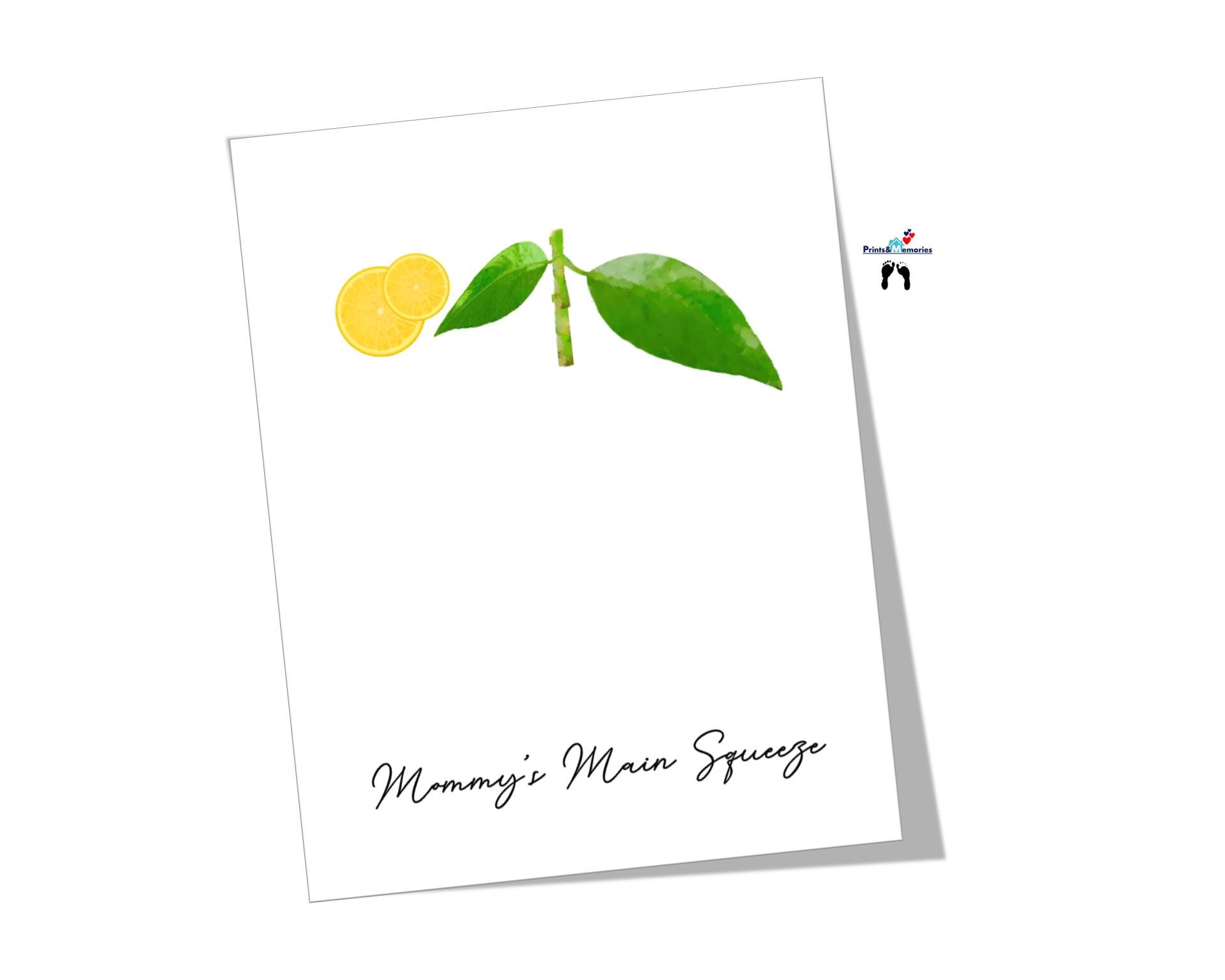 Lemon Handprint Art: Mommy's Main Squeeze Keepsake (digital Download ...