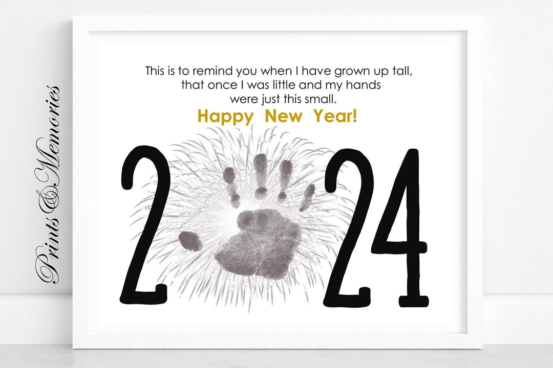 New Year Handprint Poem, New Year 2024 Handprint Craft, Printable ...