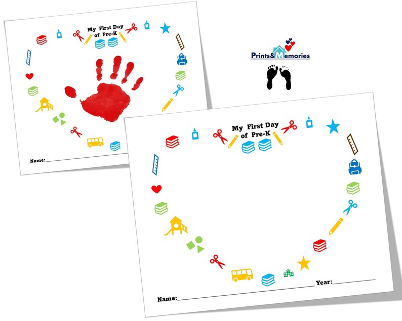 My First Day of Pre-k Handprint Art Keepsake Back to School - Etsy