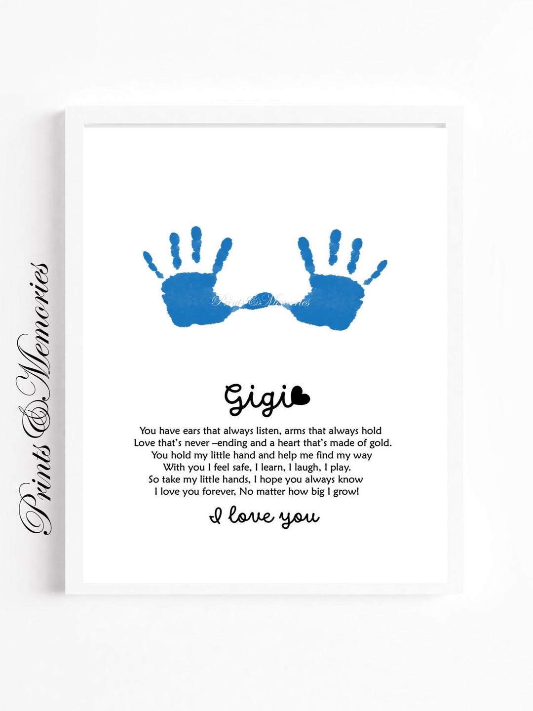 Gift for Gigi, Handprint Art Poem, Mother's Day/birthday Gift, DIY ...
