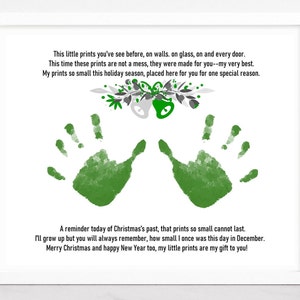 Handprint Art Christmas, Little Handprints Poem, Baby Toddler Craft ...