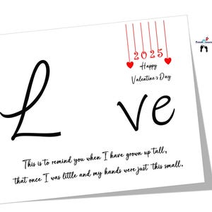 Love Handprint Art Poem, Happy Valentine's Day 2025, Baby Toddler Kid ...