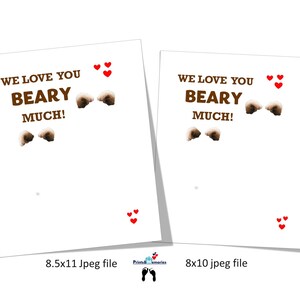 I (we) Love You Beary Much, Bear Footprint Art, Animal Footprint ...