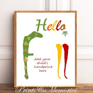 Hello Fall, Fall Handprint Art, Autumn Keepsake, Baby, Toddler, Kid ...